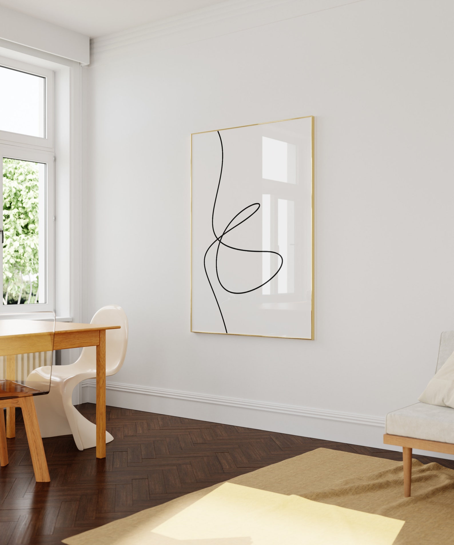 Scandi Poster Line Drawing Line Drawing Print Minimal - Etsy