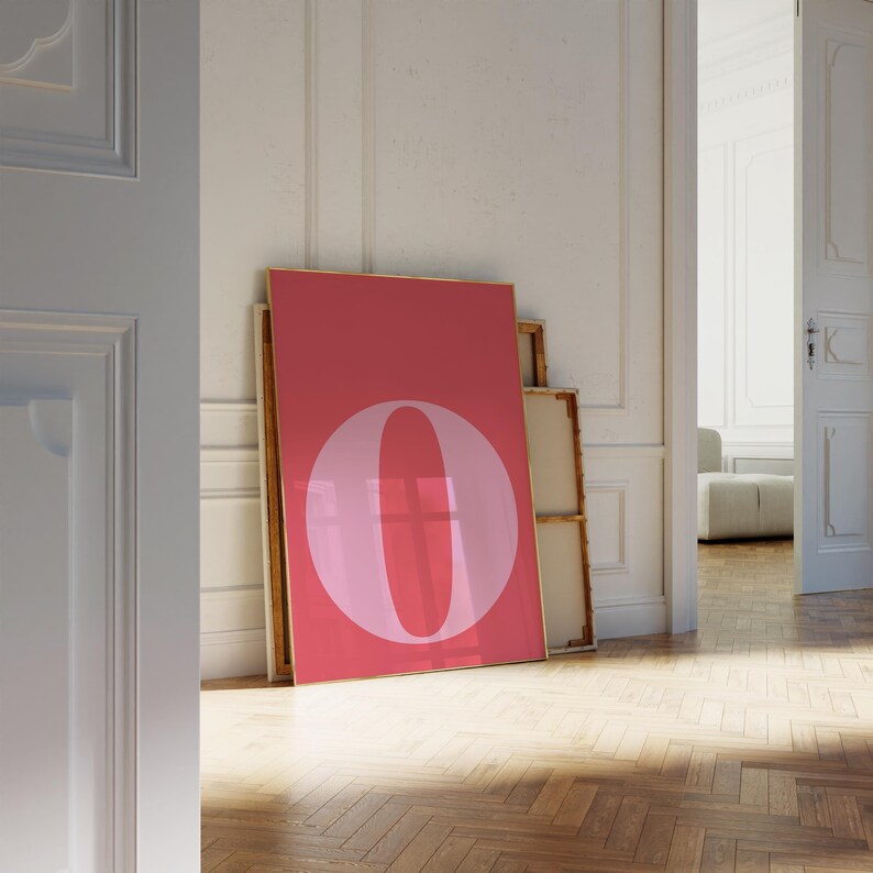 Pink Letter O Poster, Initial Wall Art (digital Download) - Etsy