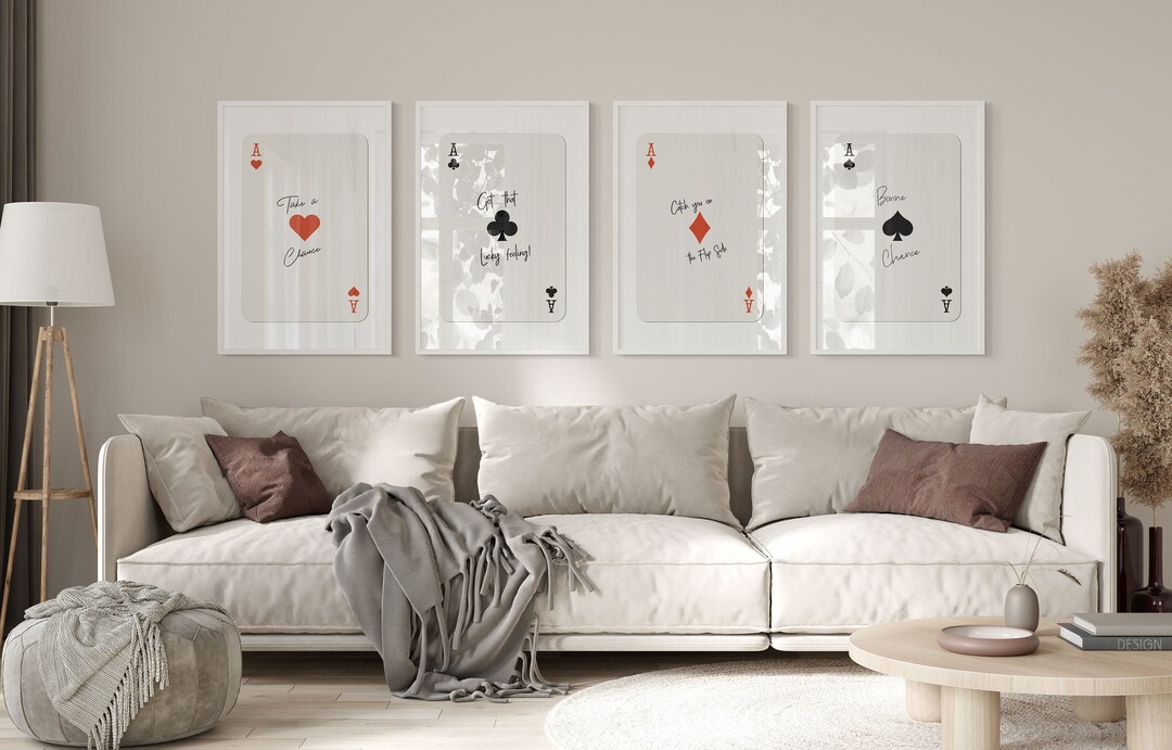 Playing Card Print, Black Ace Card Poster, Trendy Wall Art, Ace of ...