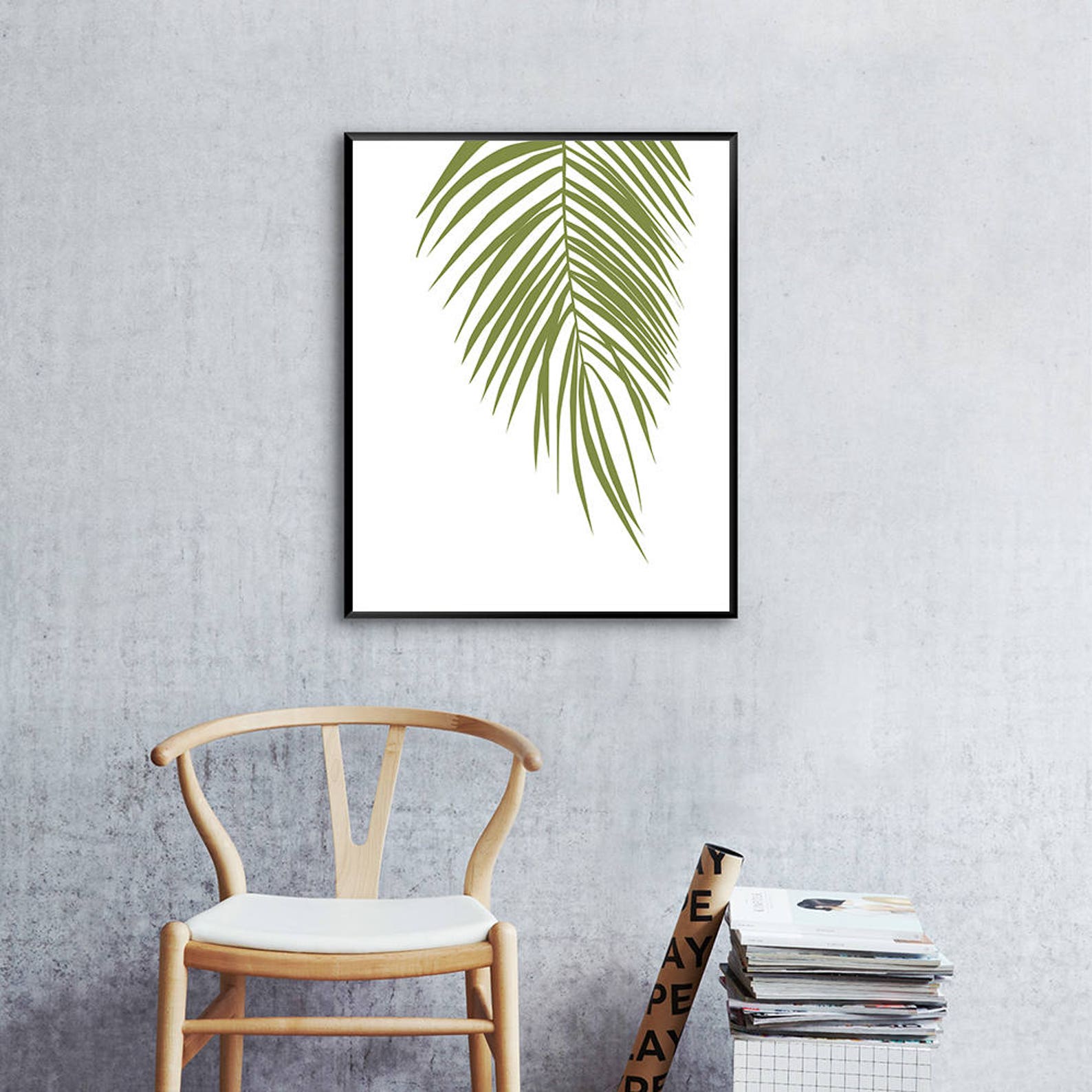 Palm Leaf Print Palm Tree Print Botanical Print Leaf Print | Etsy