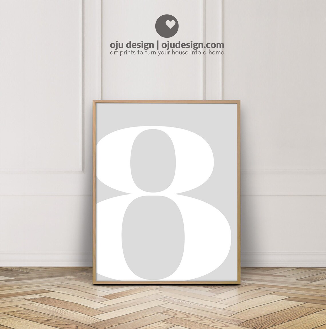 Number 8 Sign Kids Numbers Poster Boys Grey Bedroom Decor | Etsy