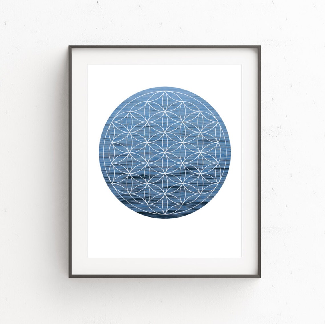 Flower of Life Wall Print Flower of Life Artwork Sea - Etsy