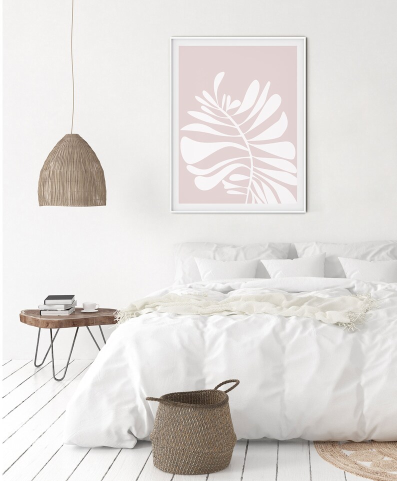 Beach House Poster Blush Pink Wall Art Coastal Artwork - Etsy