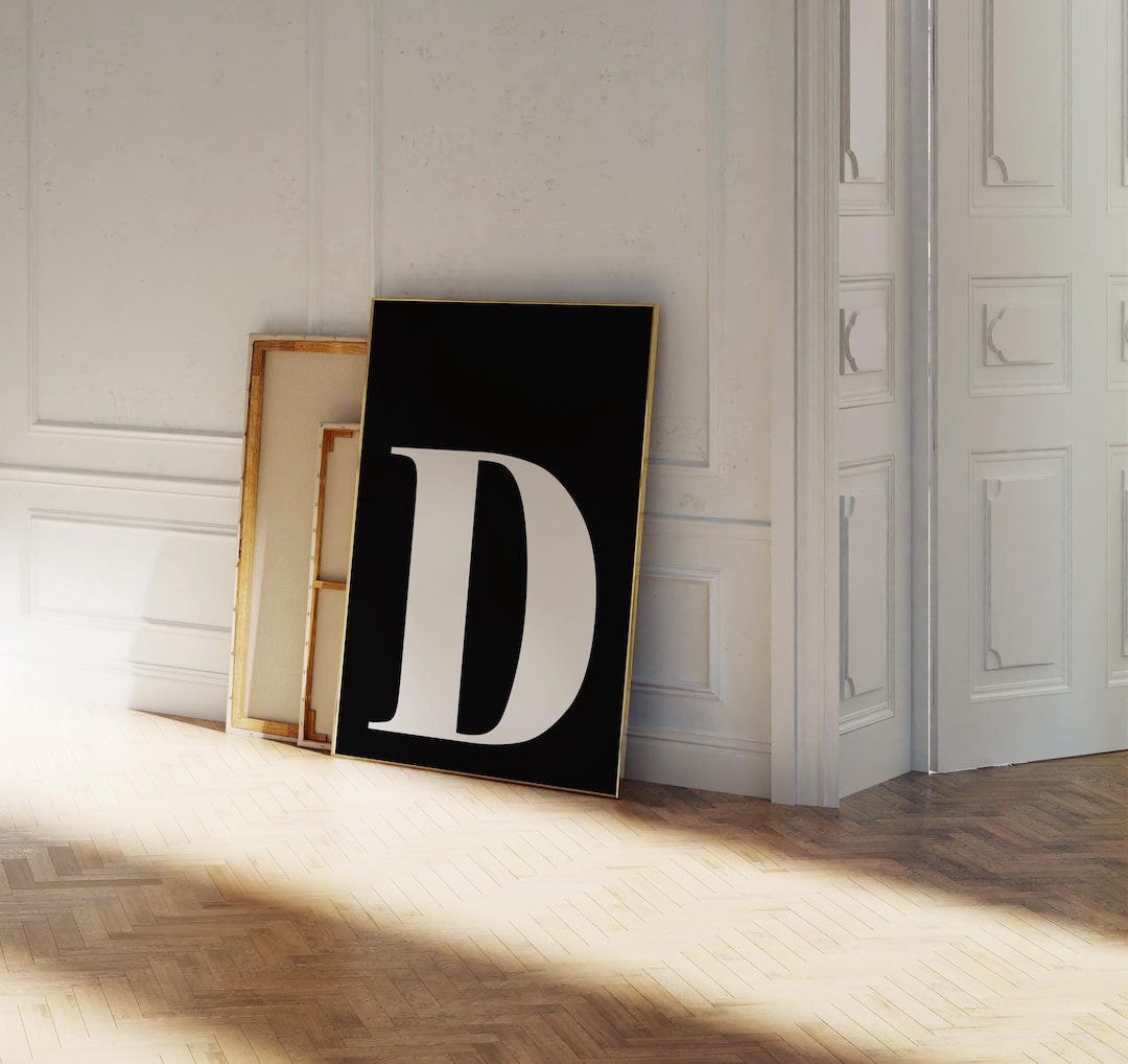 Letter D Poster, Printable Artwork Letters, Cute Wall Decor College ...