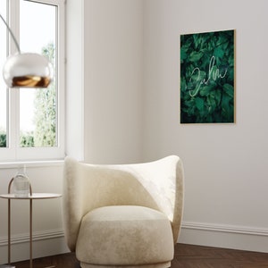 Calm Wall Art - Yoga Poster - Green Leaf Artwork - Positive Prints ...