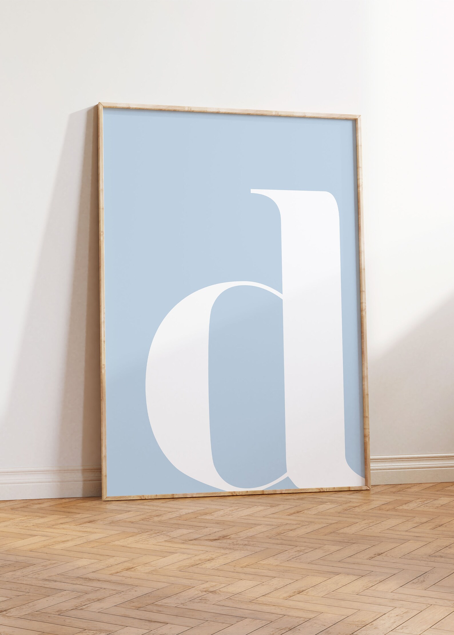 Letter D Poster, Initial Wall Art, Initial Nursery Art, Letter Sign ...