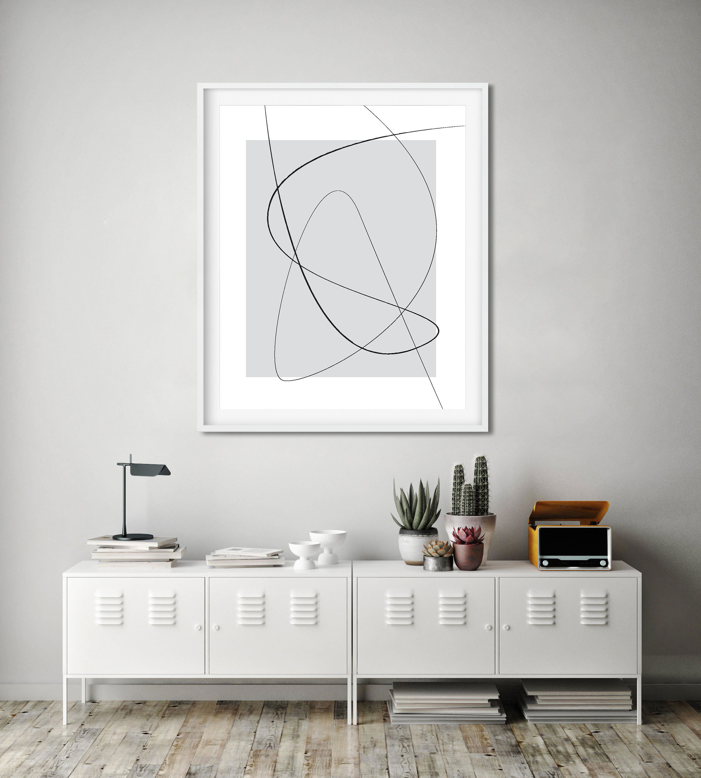 Abstract Line Drawing Poster Gray Abstract Wall Art Lines - Etsy