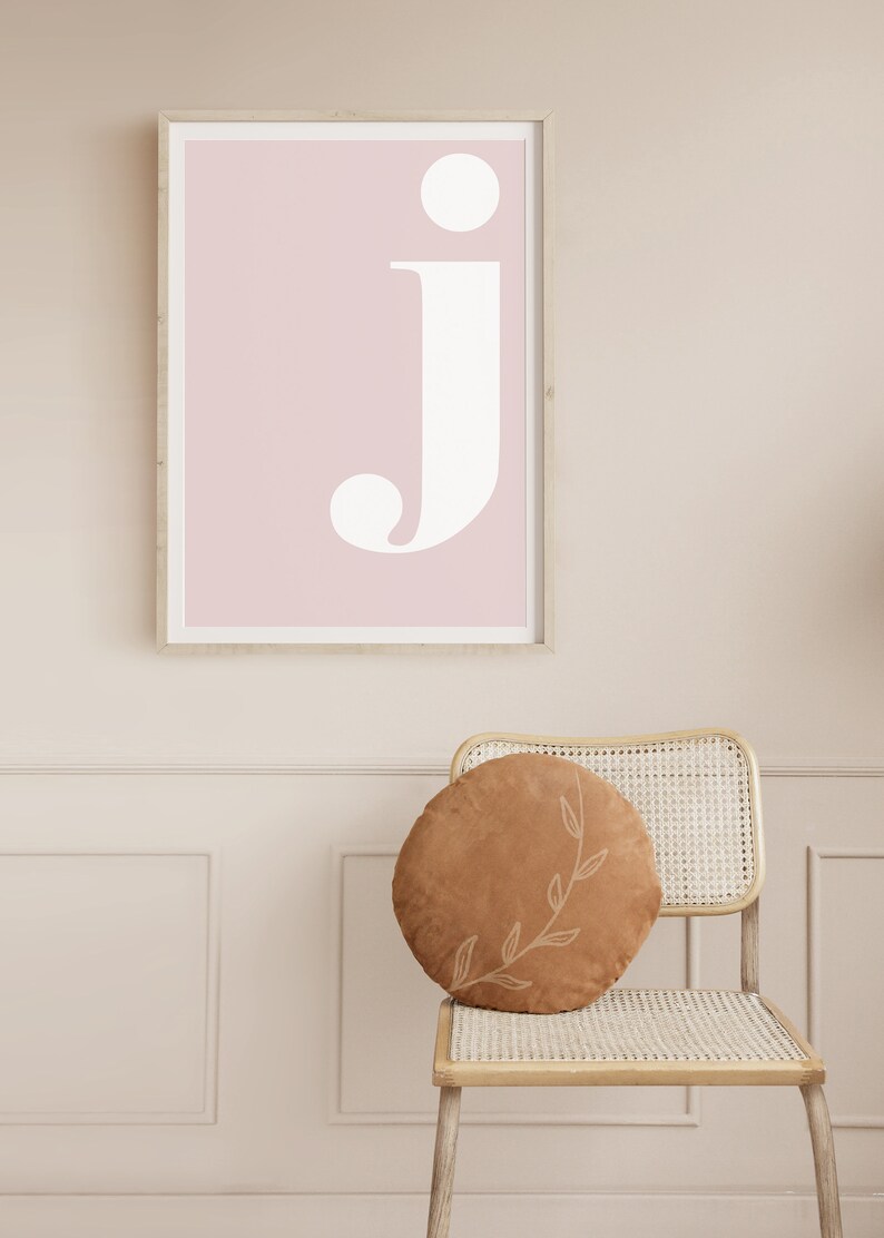 Letter J Wall Art Printable Alphabet Letters Lowercase - Etsy