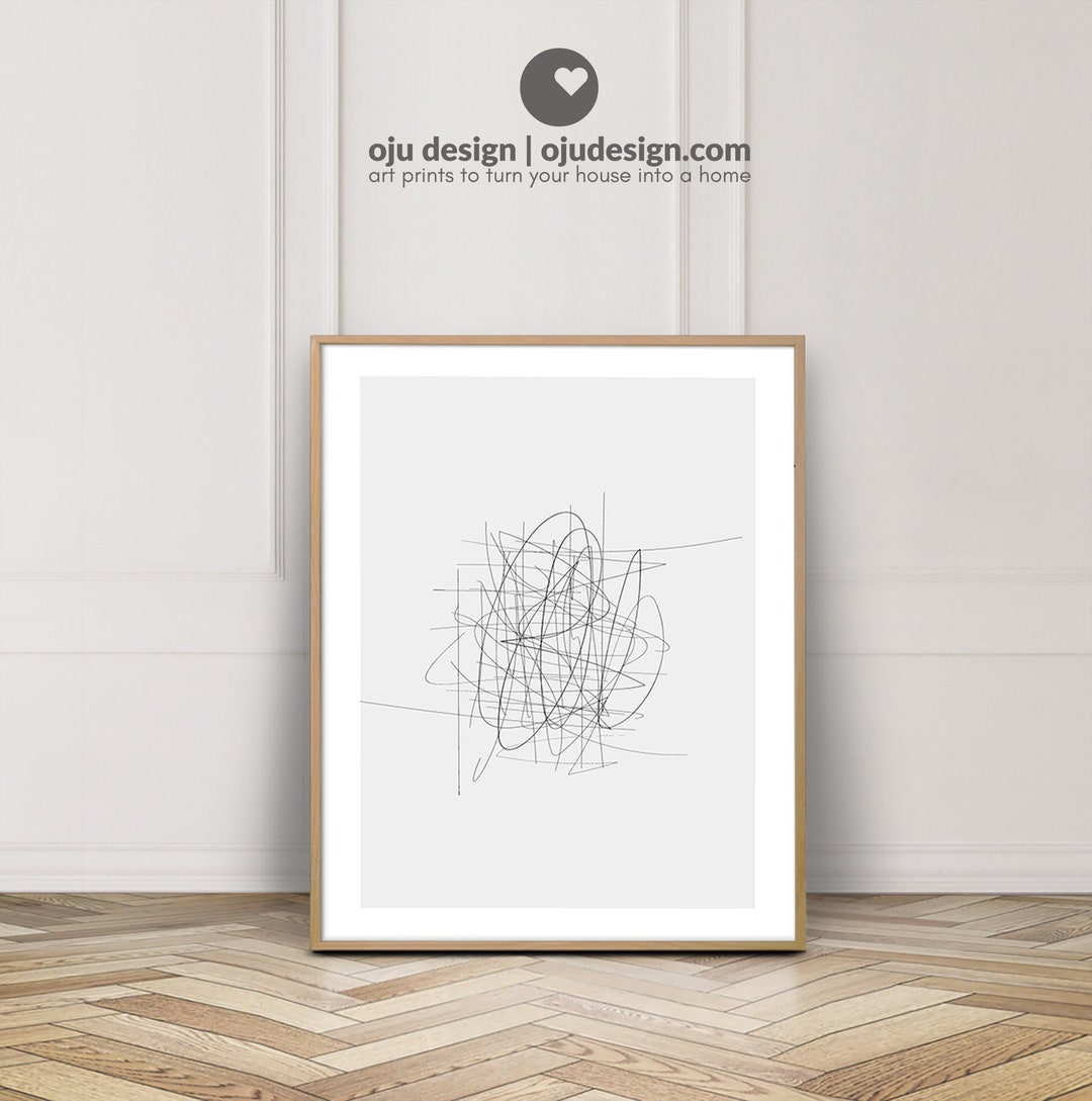 Abstract Lines Print Ink Line Drawing X-large Wall Art - Etsy Australia