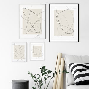 Line Poster Set of 4 Wall Art Minimalist Line Art - Etsy