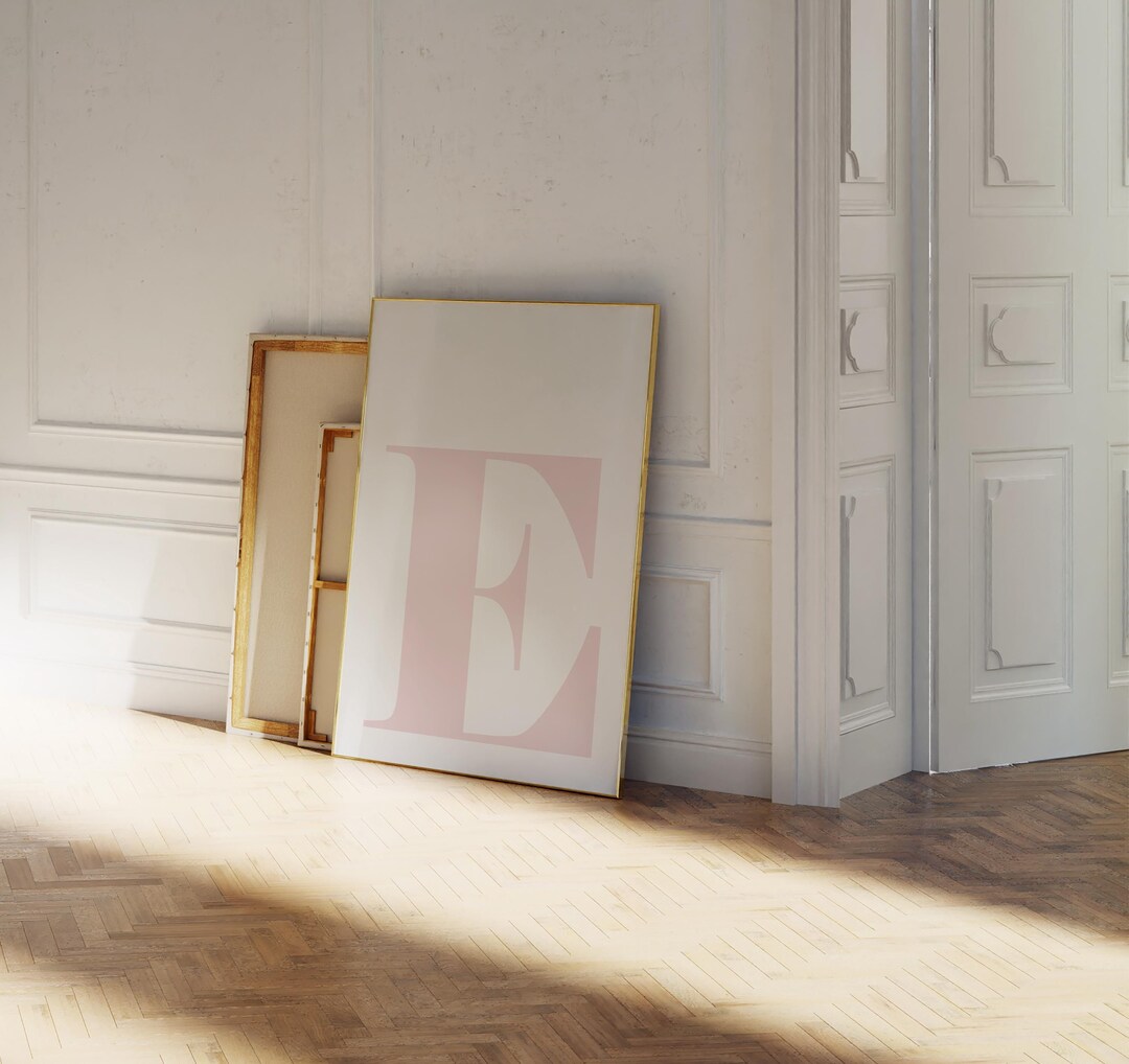 Letter E Poster, Preppy Room Decor, Letters for Nursery, Blush Pink ...