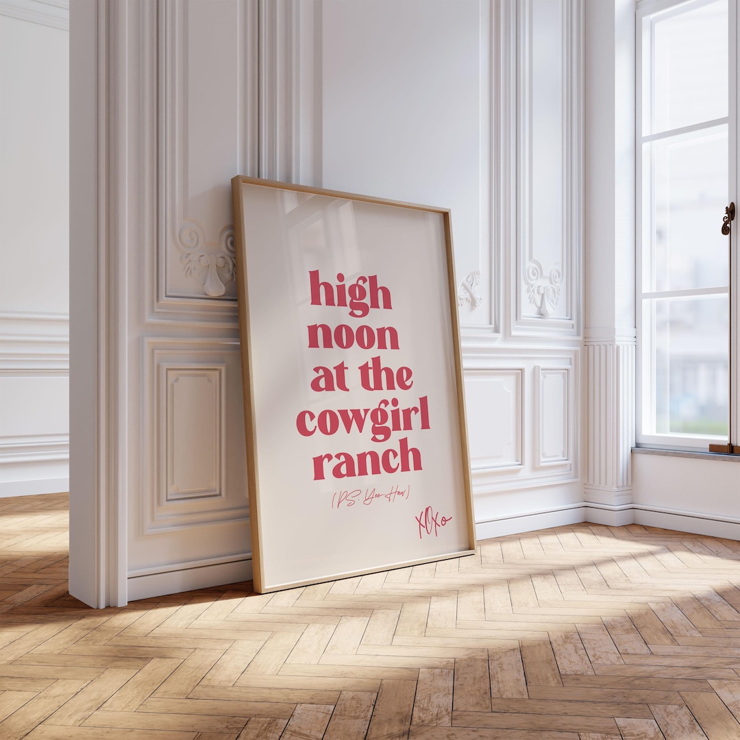 Cowgirl Poster, Modern Western Art, Wild West Print, Retro Cowboy Print ...