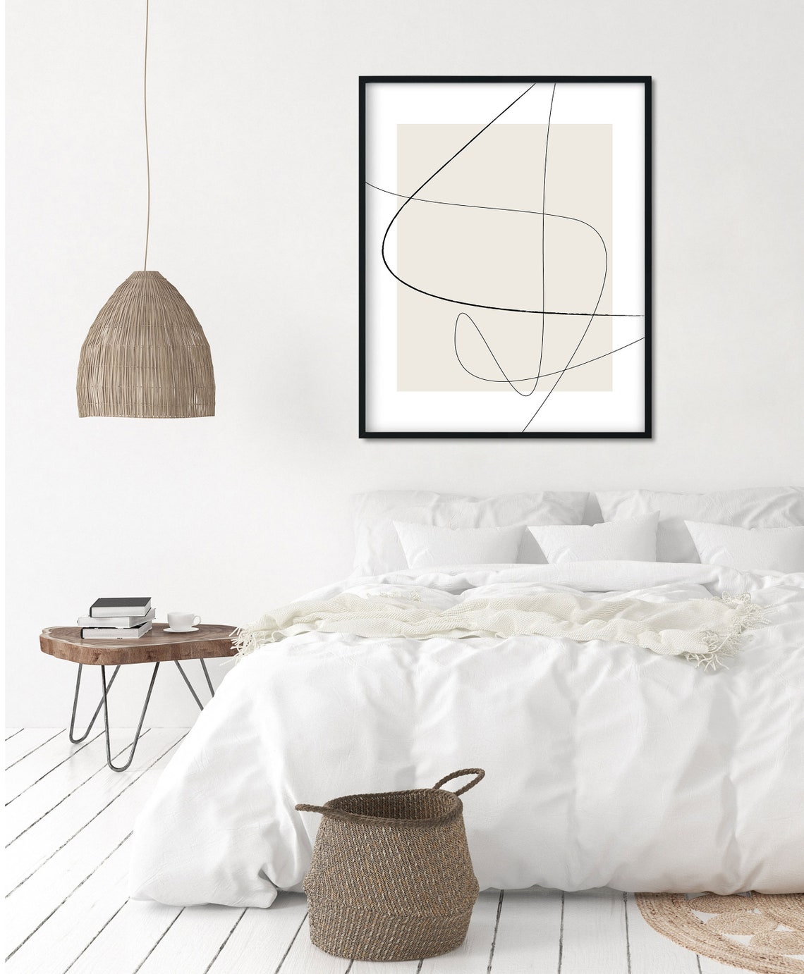 Minimal Line Drawing Print Abstract Line Art Earth Tone - Etsy