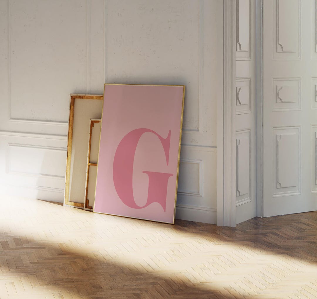 G Initial Wall Art, Letter G Poster, Preppy Room Decor, Cute Apartment ...