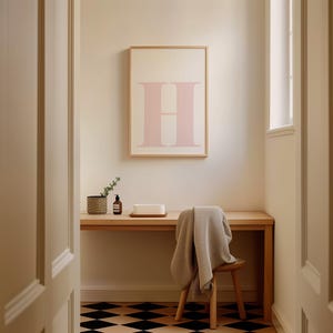 Letter H Print, Printable Letter, Alphabet Letter H, Modern Initial ...