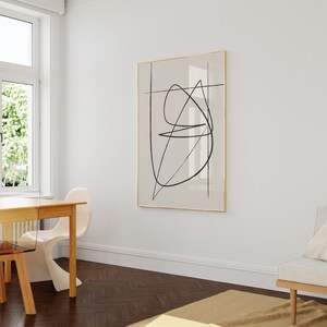 Abstract Line Wall Art - Extra Large Wall Art Abstract - Continuous ...