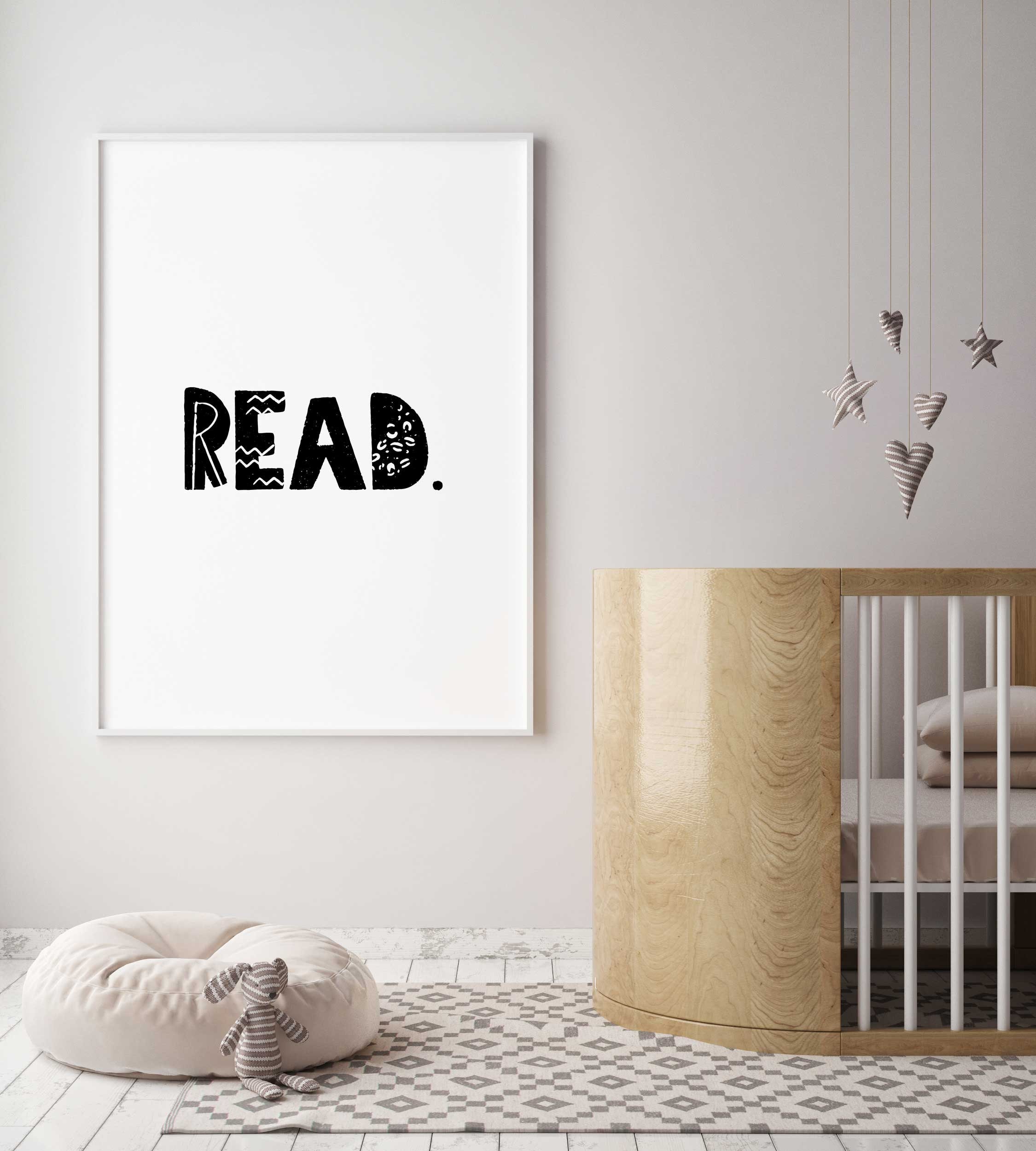 Read Sign Reading Wall Art Read Print for Kids Room - Etsy