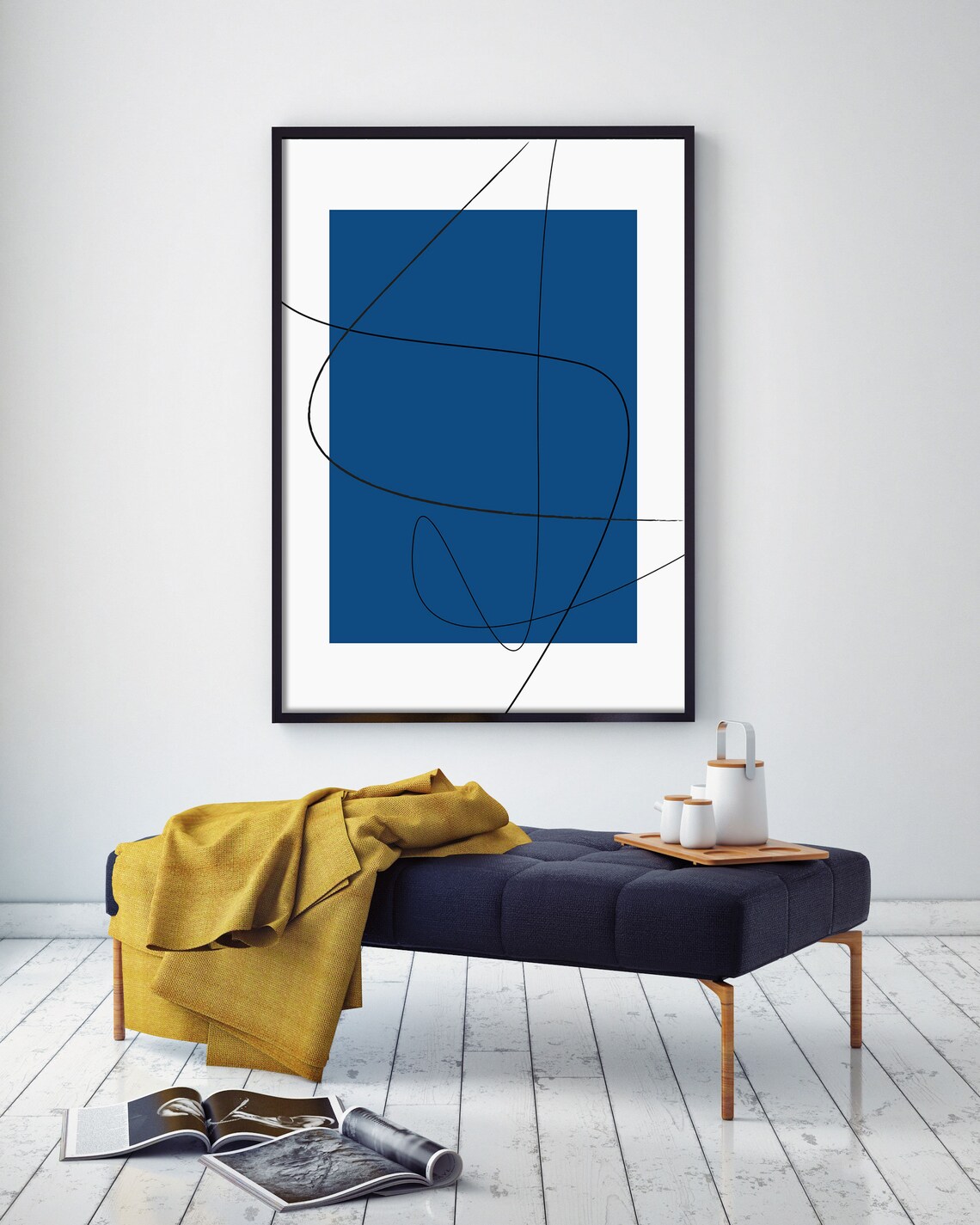 Abstract Line Drawing Poster Continuous Line Art Classic | Etsy