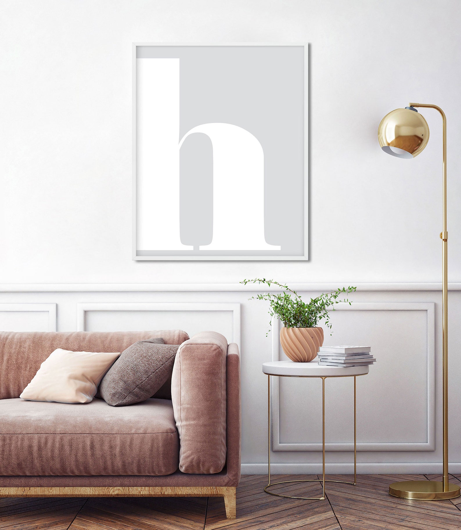 Letter H Wall Decor H Poster Print Sign Letter Sign | Etsy