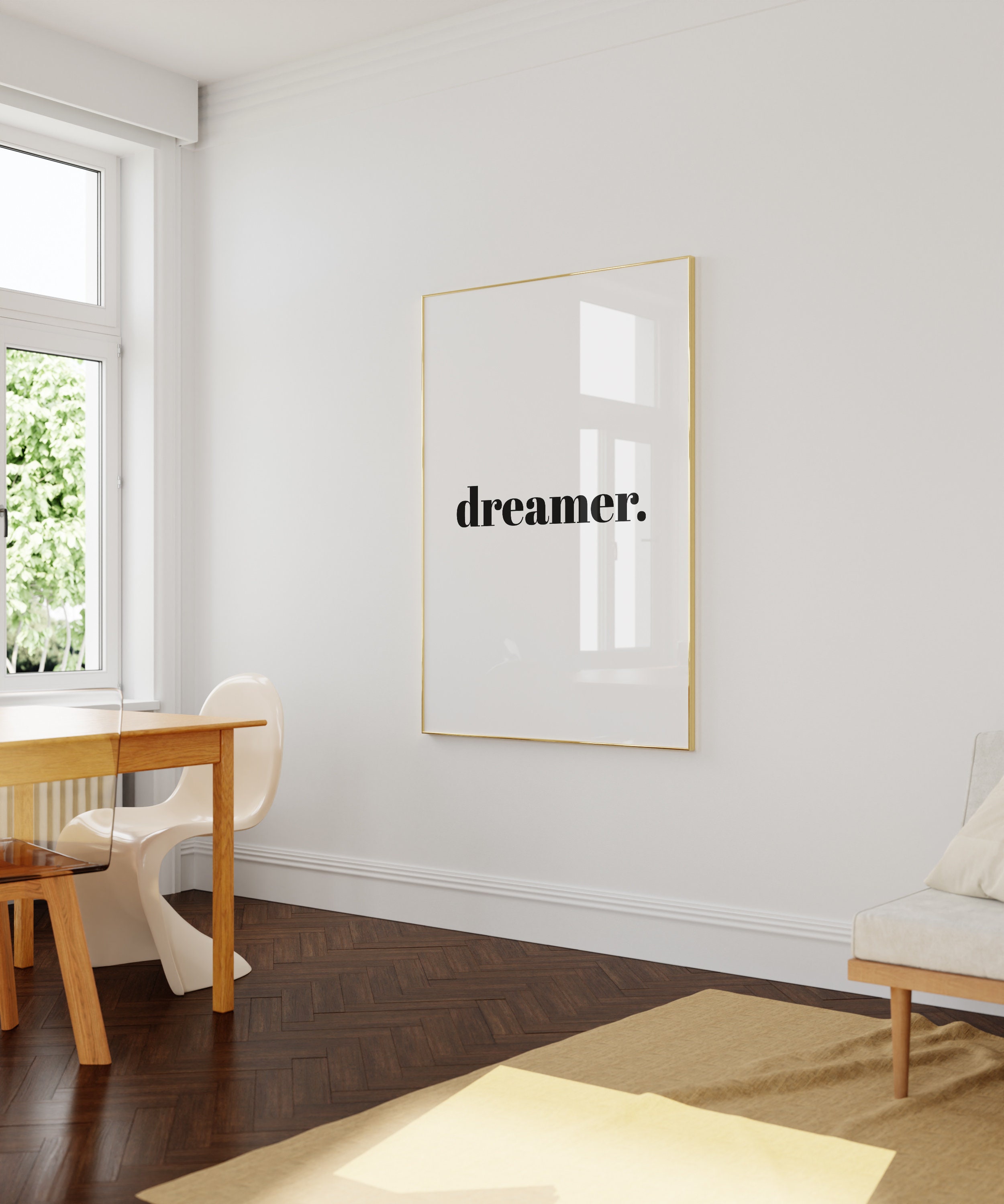 Dreamer Word Art Typography Print Bedroom Wall Decor Quote - Etsy