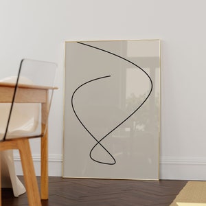 Modernist Wall Art Print - One Single Line Art - Minimalist Line ...