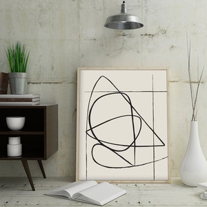 Simple Modern Art Lines Poster Line Artwork Abstract - Etsy
