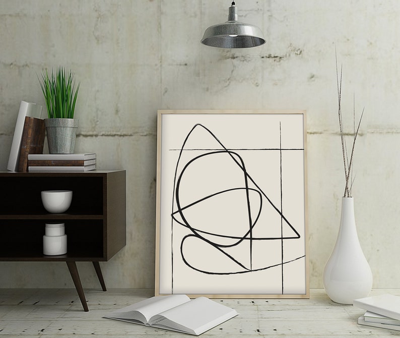 Simple Modern Art Lines Poster Line Artwork Abstract - Etsy