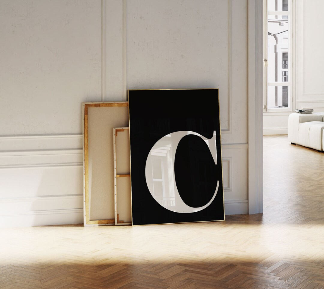 Alphabet Letters for Wall Art - C Capital Letter Print - Initial Print ...