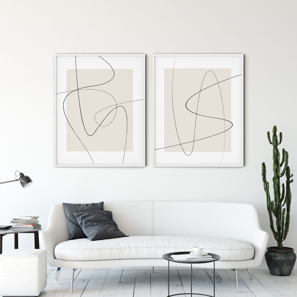 Minimalist Line Art Line Drawing Wall Art Set of 2 Art - Etsy