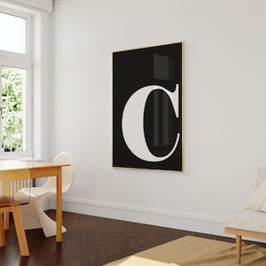 Alphabet Letters for Wall Art - C Capital Letter Print - Initial Print ...
