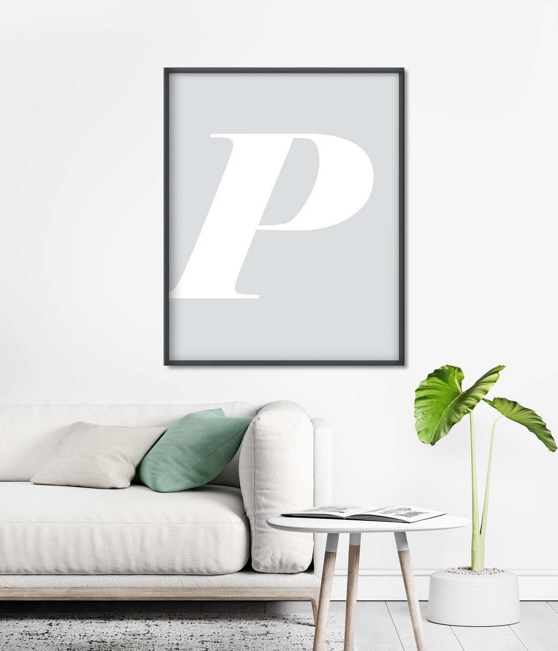 Big Letters for Wall Single Letter Poster Printable P - Etsy