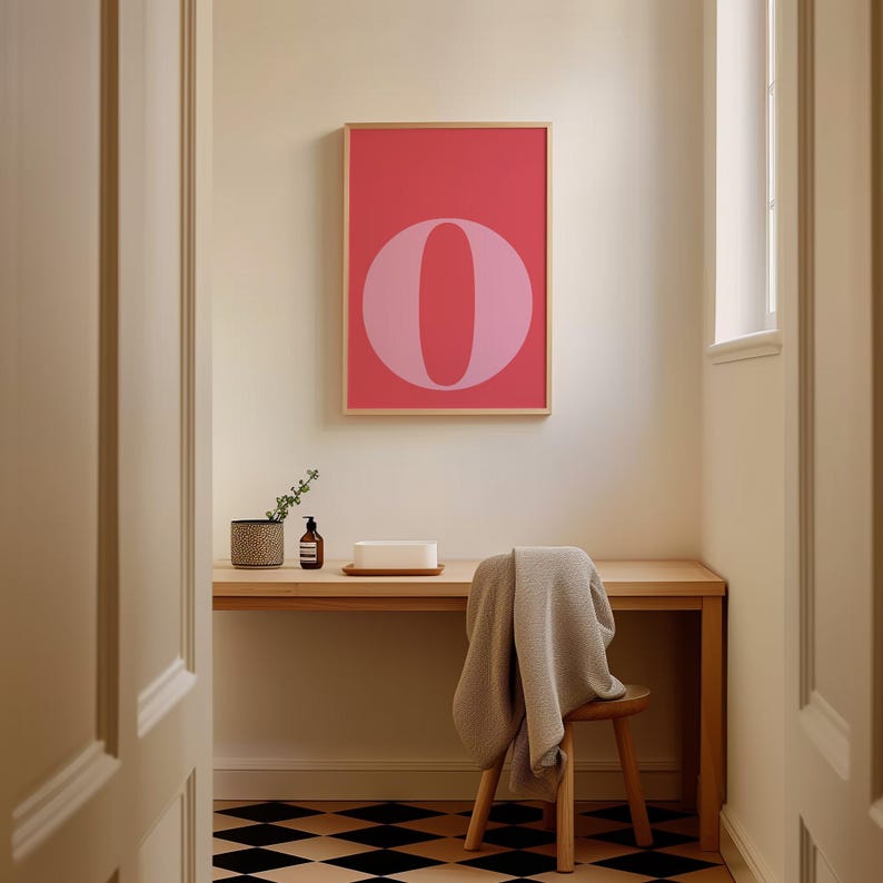 Pink Letter O Poster, Initial Wall Art (digital Download) - Etsy