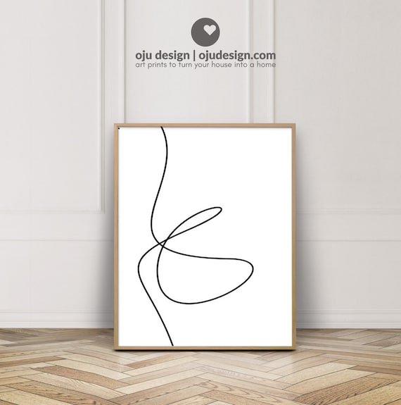 Scandi Poster Line Drawing Line Drawing Print Minimal | Etsy