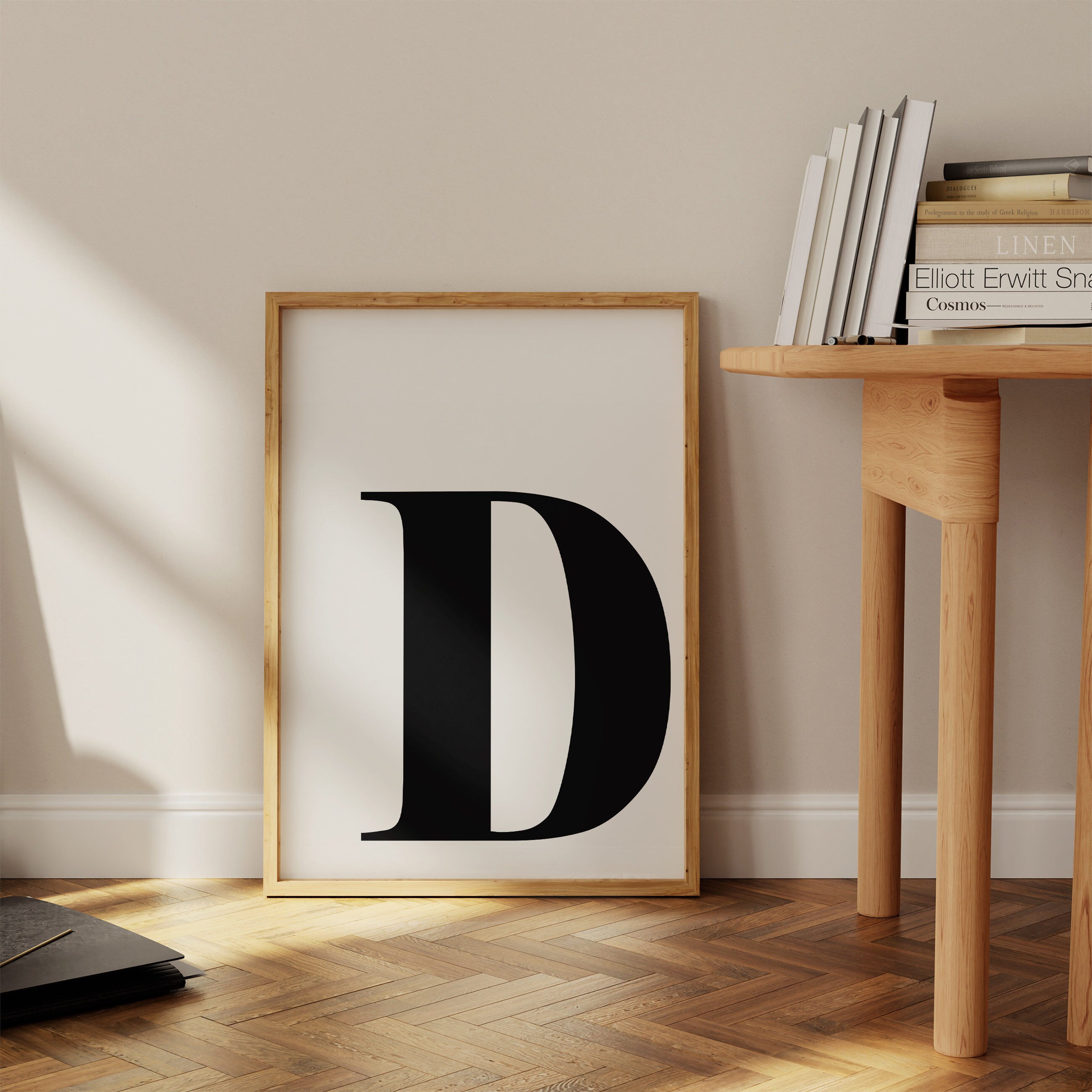 D Poster, Modern Initial D, Letter Monogram, Family Name Letter D ...