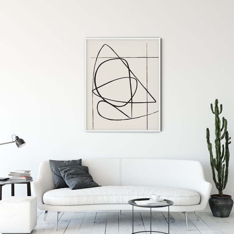Simple Modern Art Lines Poster Line Artwork Abstract - Etsy