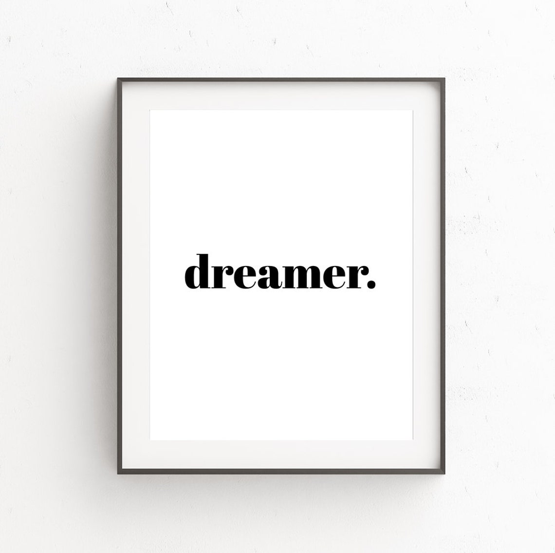 Dreamer Word Art Typography Print Bedroom Wall Decor Quote | Etsy
