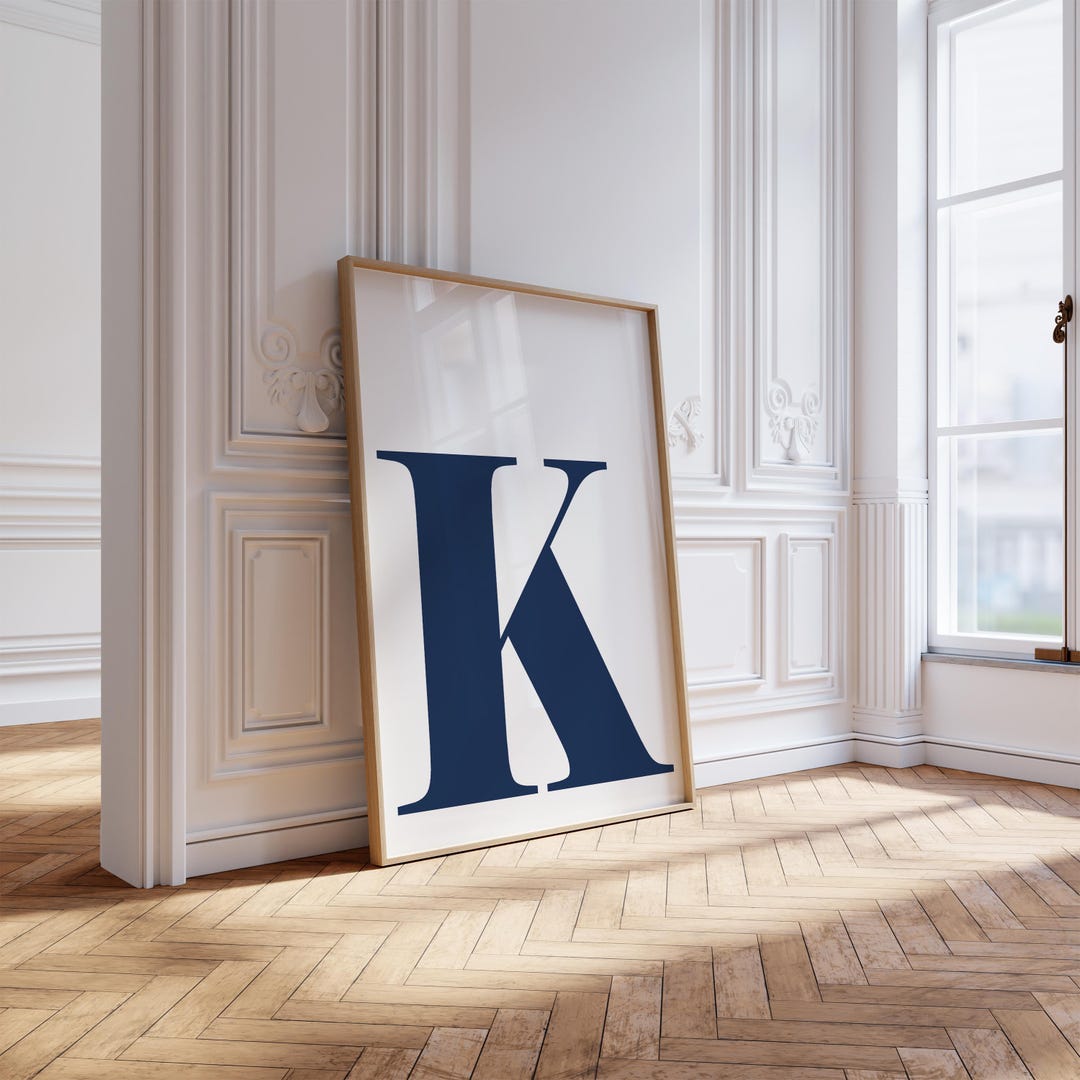 Letter K Poster, College Dorm Decor, Nursery Letters, Preppy Wall Art ...