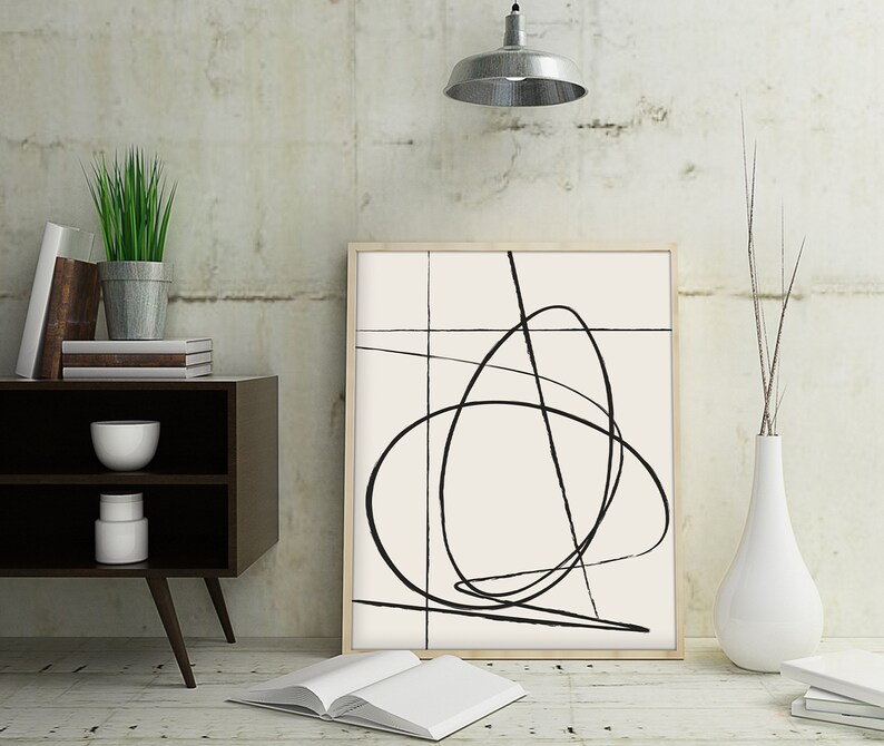 Modern Line Drawing Extra Large Wall Art Abstract - Etsy