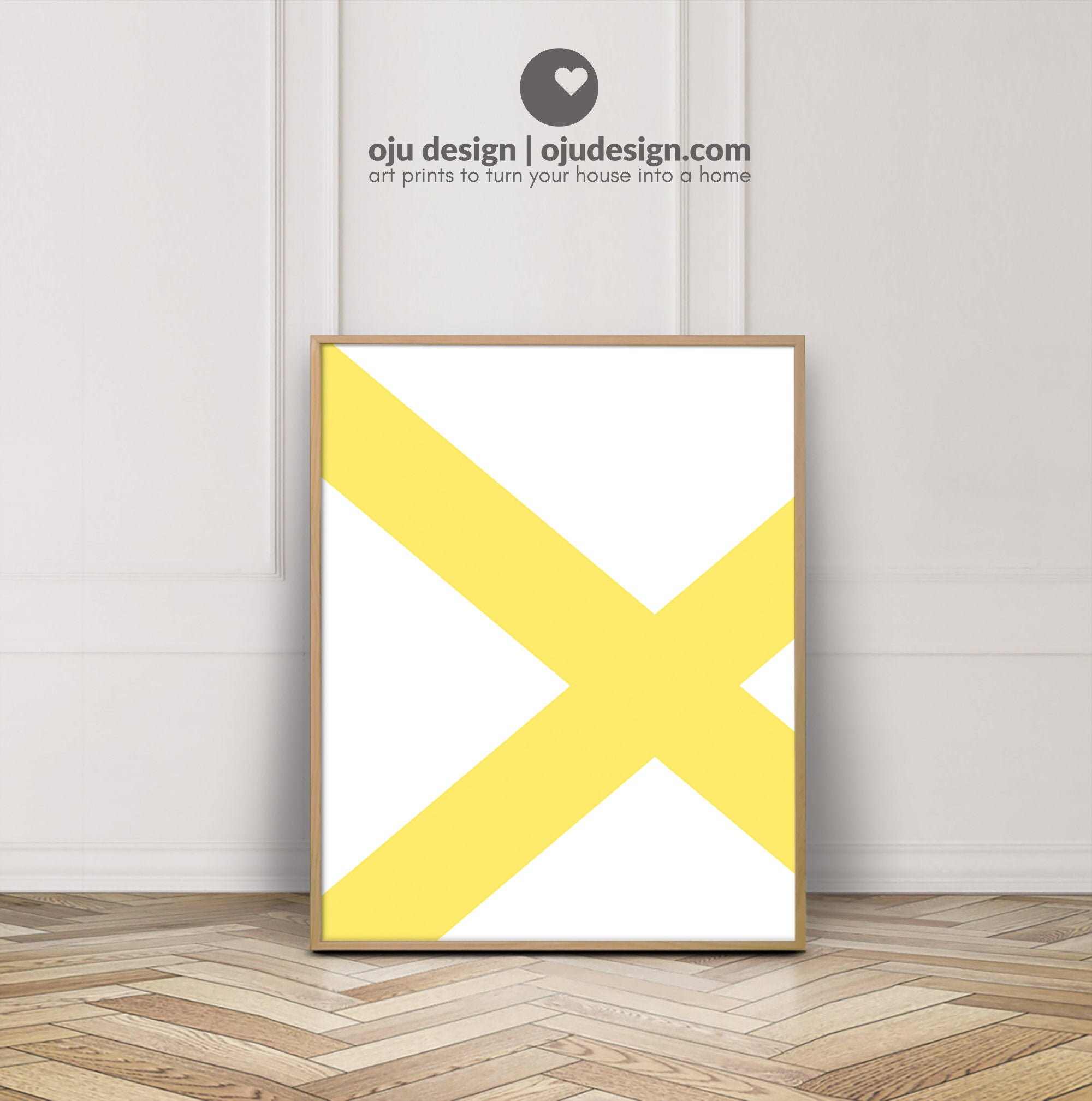 Bright Yellow Poster Yellow Wall Art Kitchen Bright Wall | Etsy