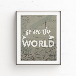 Wanderlust Wall Art Downloadable Quotes Adventure - Etsy