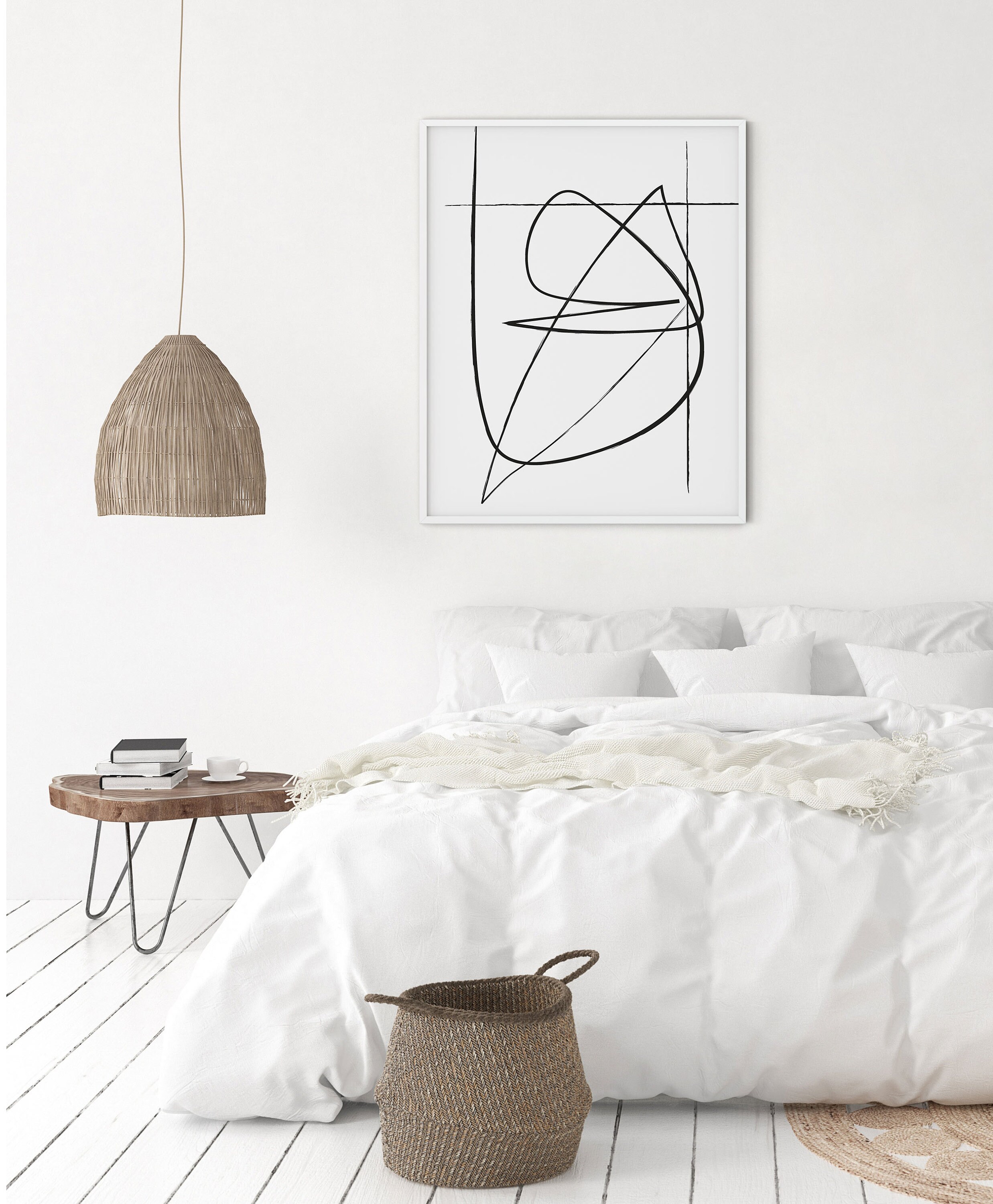 Abstract Lines Print Fine Line Poster Large Size Art 4x6 - Etsy Australia