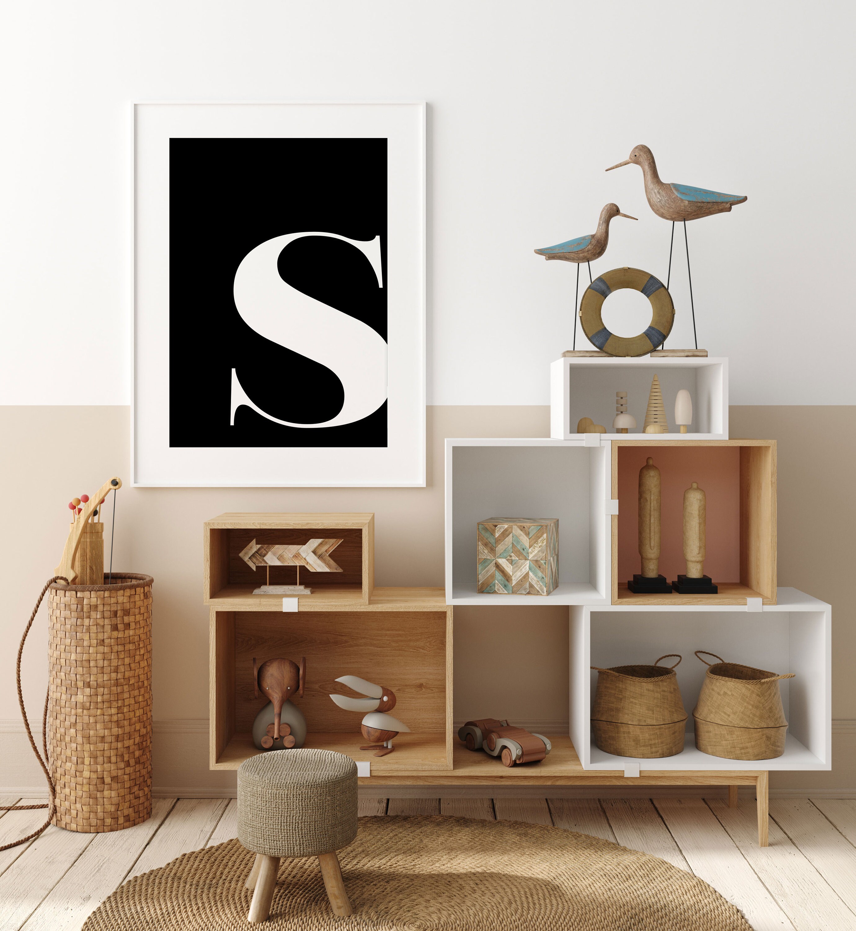 Wall Name Letters Bedroom Letters Print Scandinavian Nursery - Etsy