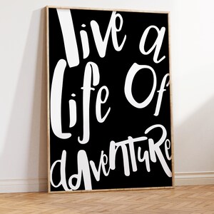 Boho Wall Art Printable Quotes Black and White Art Motivational Poster ...