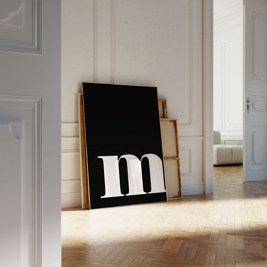Letter M Poster, Personalised Nursery, Initial Wall Art, Initial ...