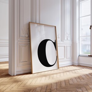 C Poster, Modern Initial C, Letter Monogram, Family Name Letter C ...