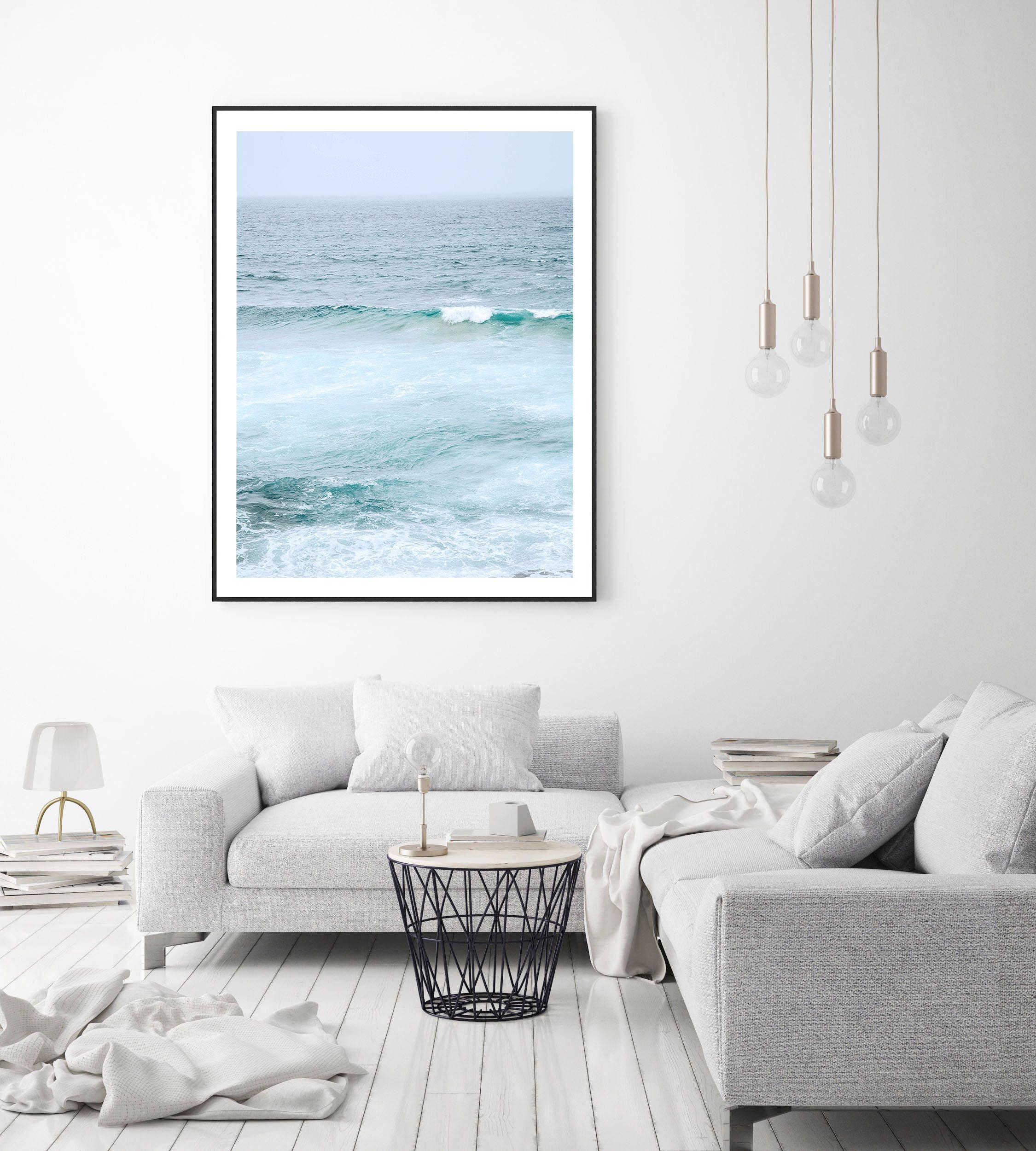 Blue Ocean Print Sea Photo Prints Wave Wall Art Printable - Etsy