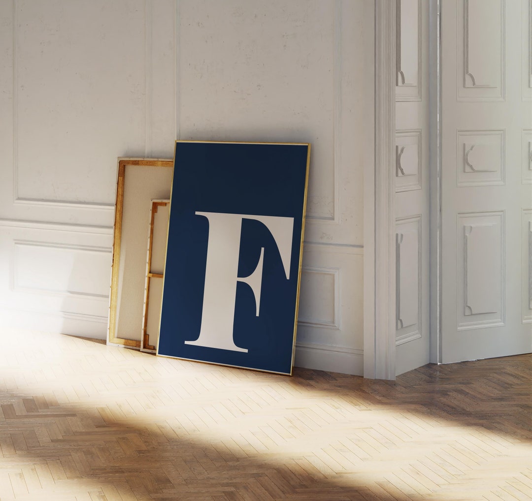 Letter F Poster, Nursery Letter Print, Preppy Room Decor, Wall Art ...