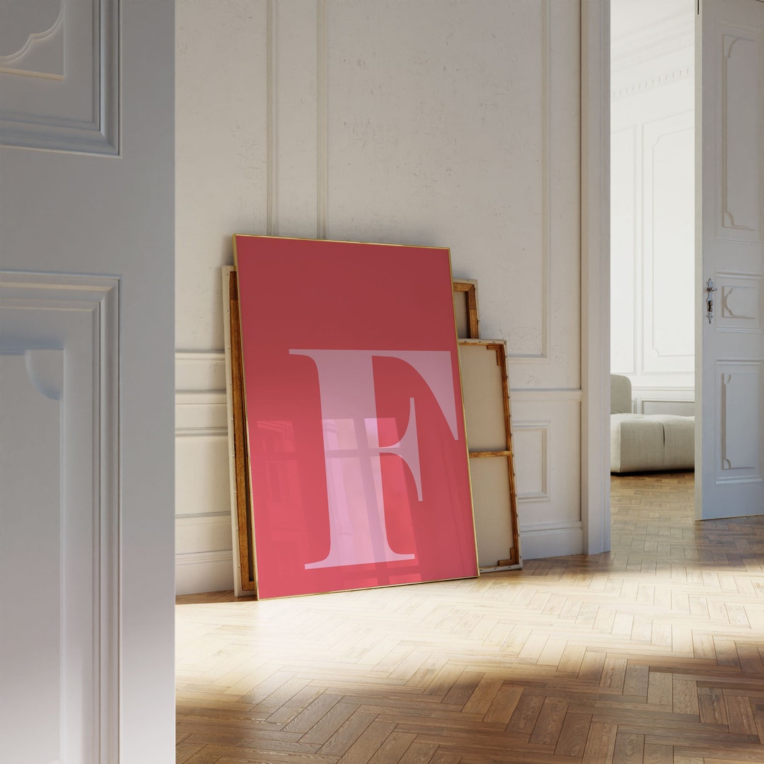 Alphabet Letter F Poster, Room Decor Aesthetic, Preppy Room Decor ...