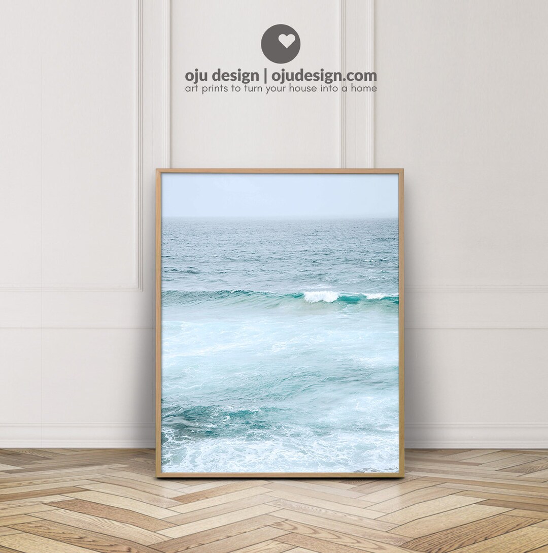 Blue Ocean Print Sea Photo Prints Wave Wall Art Printable - Etsy