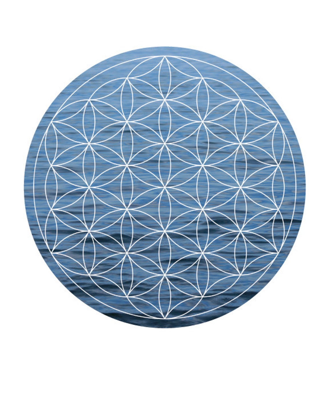 Flower of Life Wall Print Flower of Life Artwork Sea - Etsy
